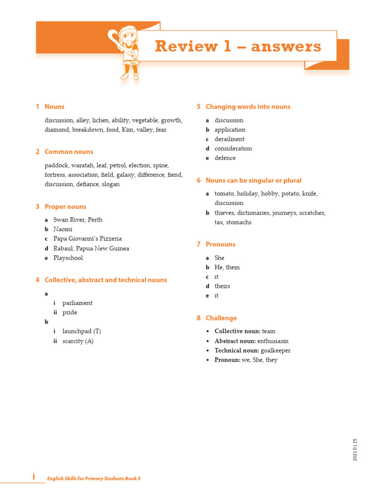 English Skills 5 Review Answers | PDF