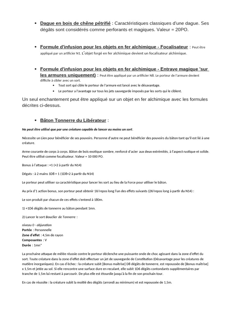 Objet Magiques | PDF