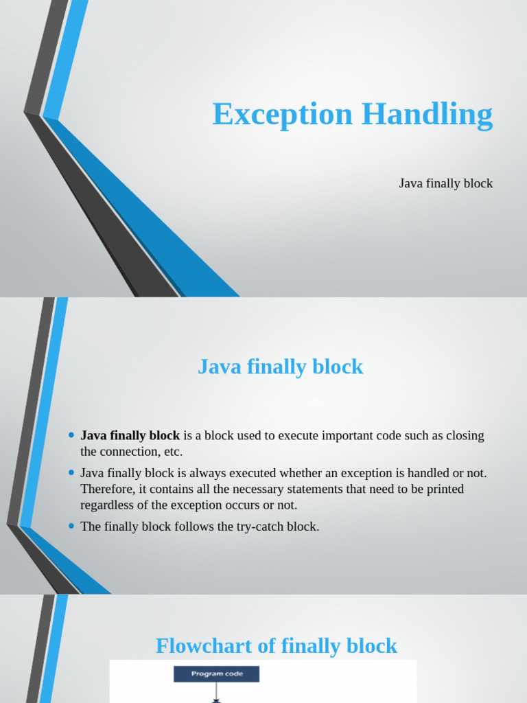 Lecture 23 Exception Handling Finaly Block | PDF
