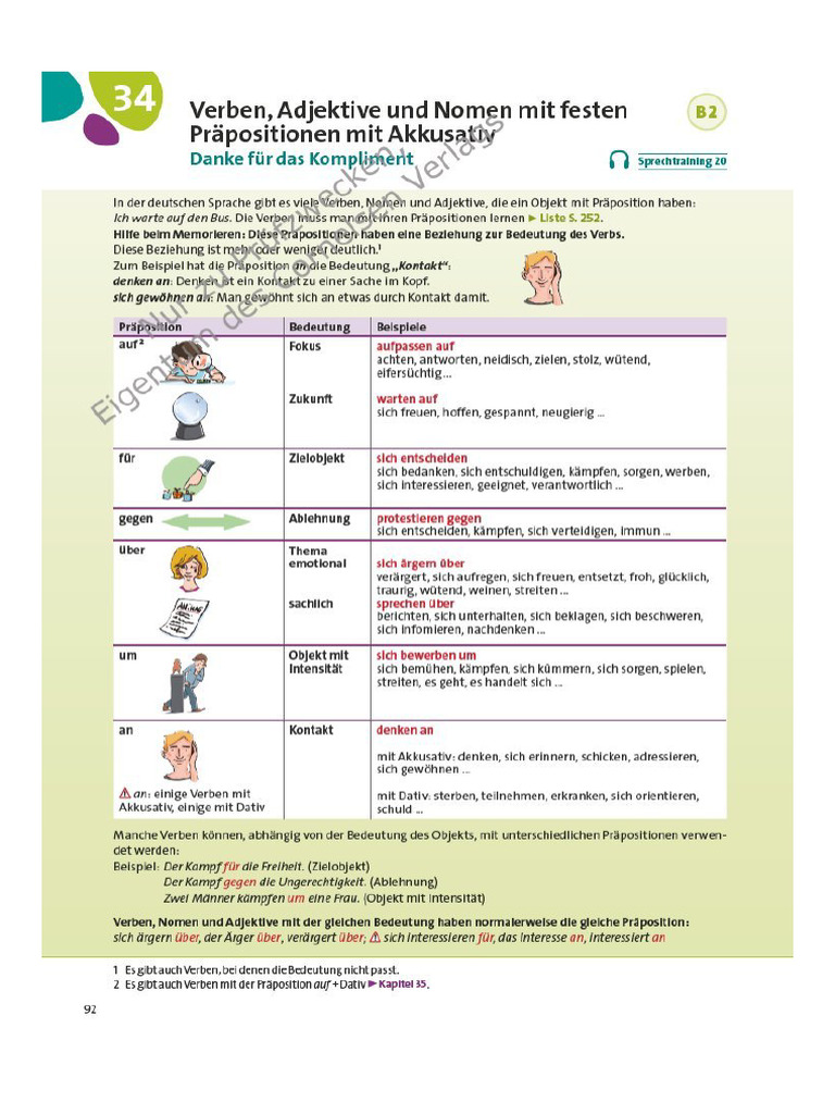 REGELN Verben Mit Präposition | PDF