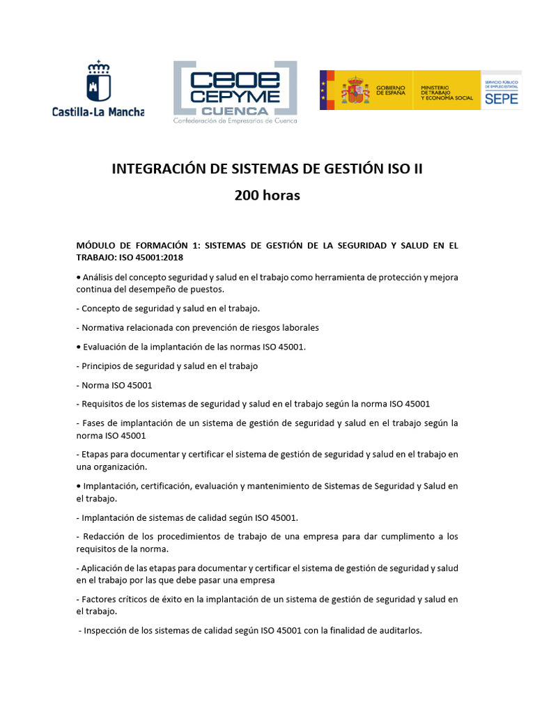 Integración de Sistemas de Gestión Iso Ii | PDF