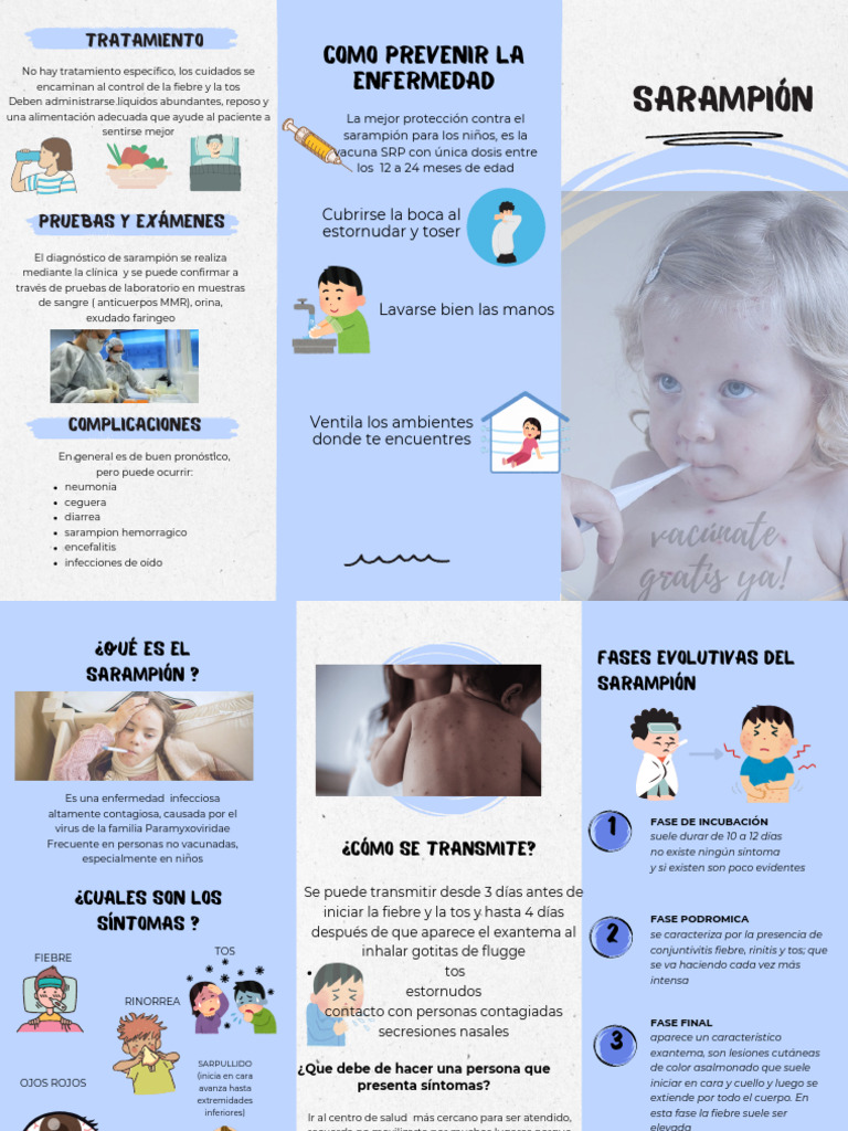 Sarampion Corregido Triptico | PDF | Ciências da Saúde | Causas de morte