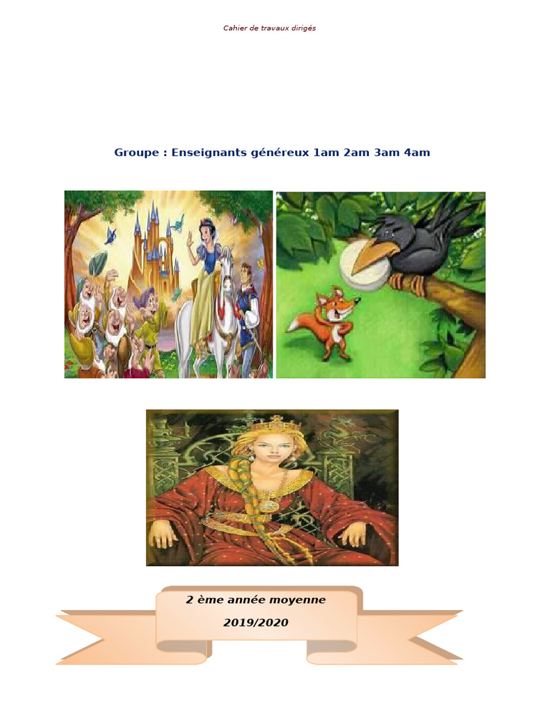 Cahier TD 2am 2 | PDF