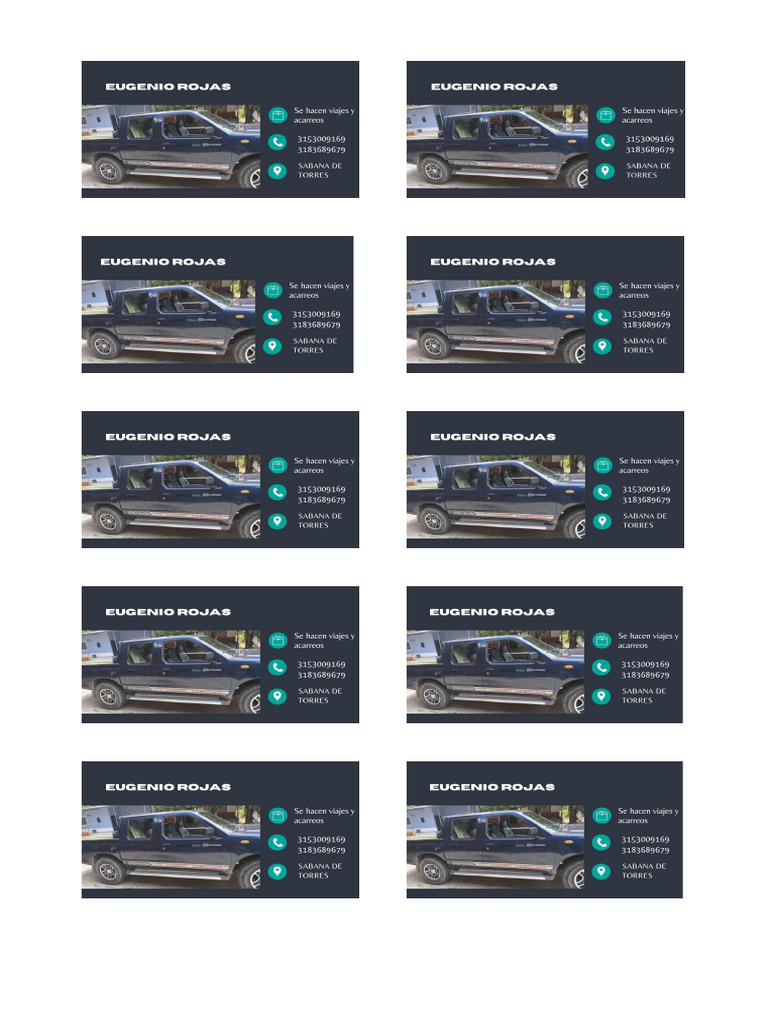 Tarjetas de Presentación Diseño de Rayas de Ventas 10 Por Página | PDF