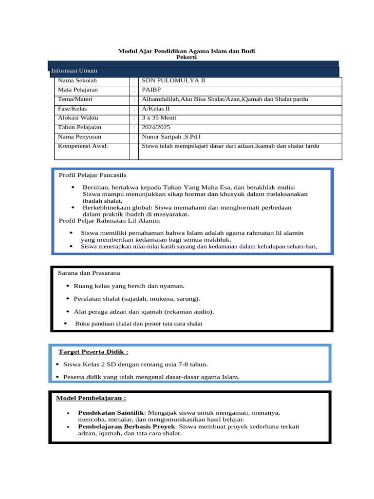 Modul Ajar PBL | PDF