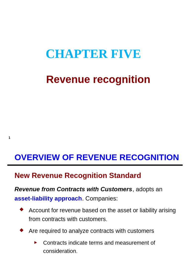 chapter 5 Revenue Recognition | PDF