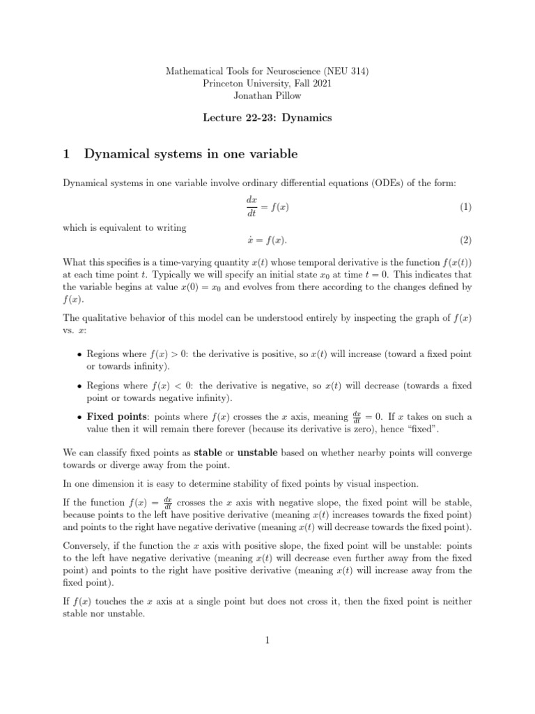 Notes Dynamics | PDF