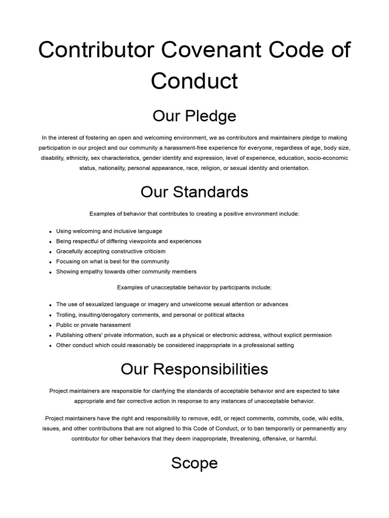 Code of Conduct | PDF