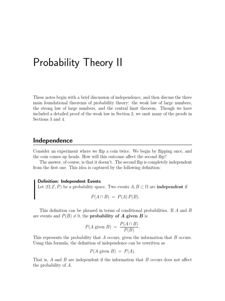 Probability 2 | PDF
