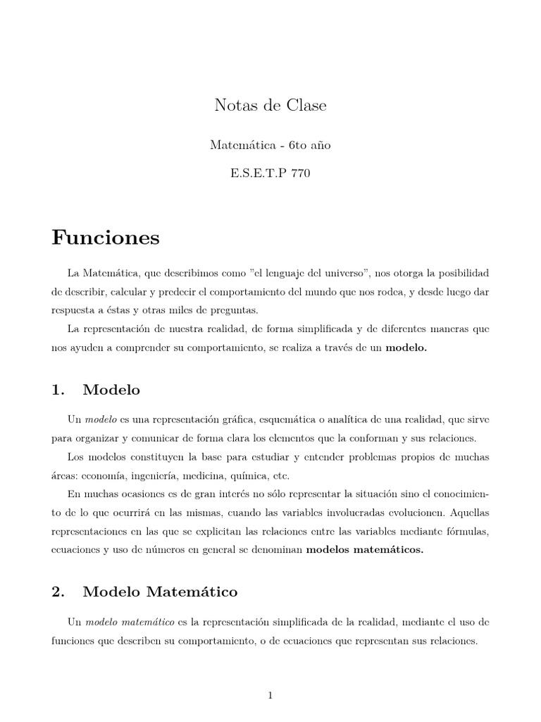 Notas de Clase Funciones | PDF