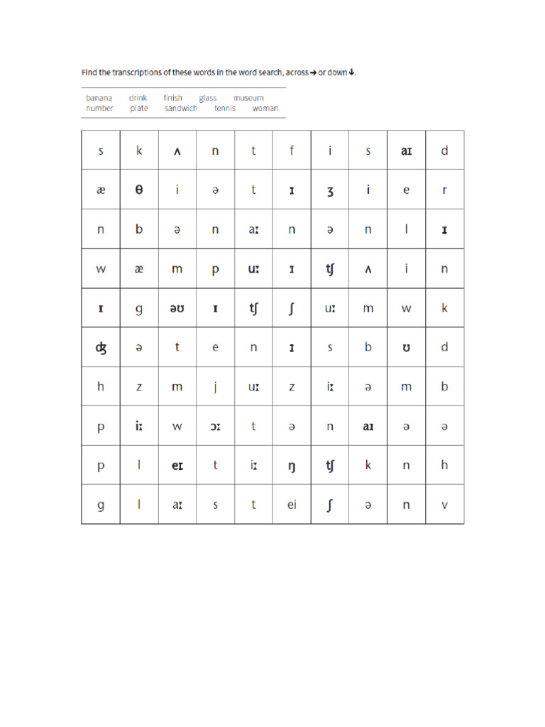 Phonetic Wordsearch | PDF