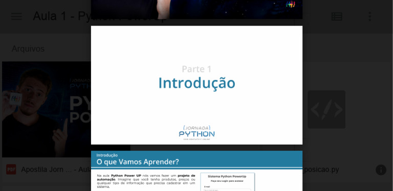 Aula 1 - Python PowerUp - Google Drive | PDF