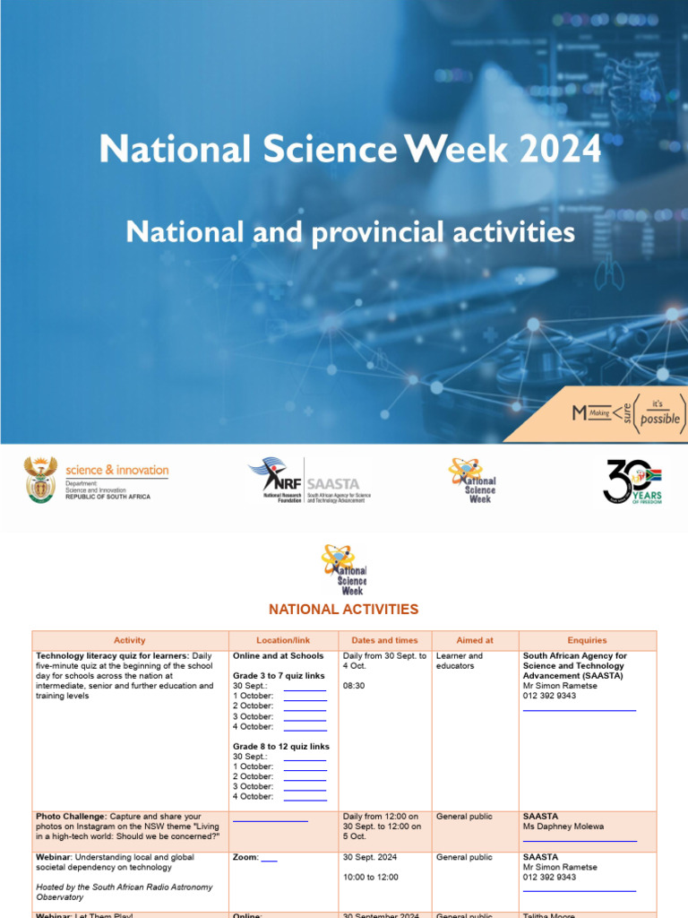 NSW 2024-Programme National and Provincial Activitiesupdate3-2 | PDF