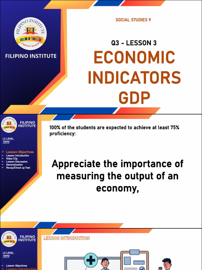 Economic Indicators GDP: Q3 - Lesson 3 | PDF
