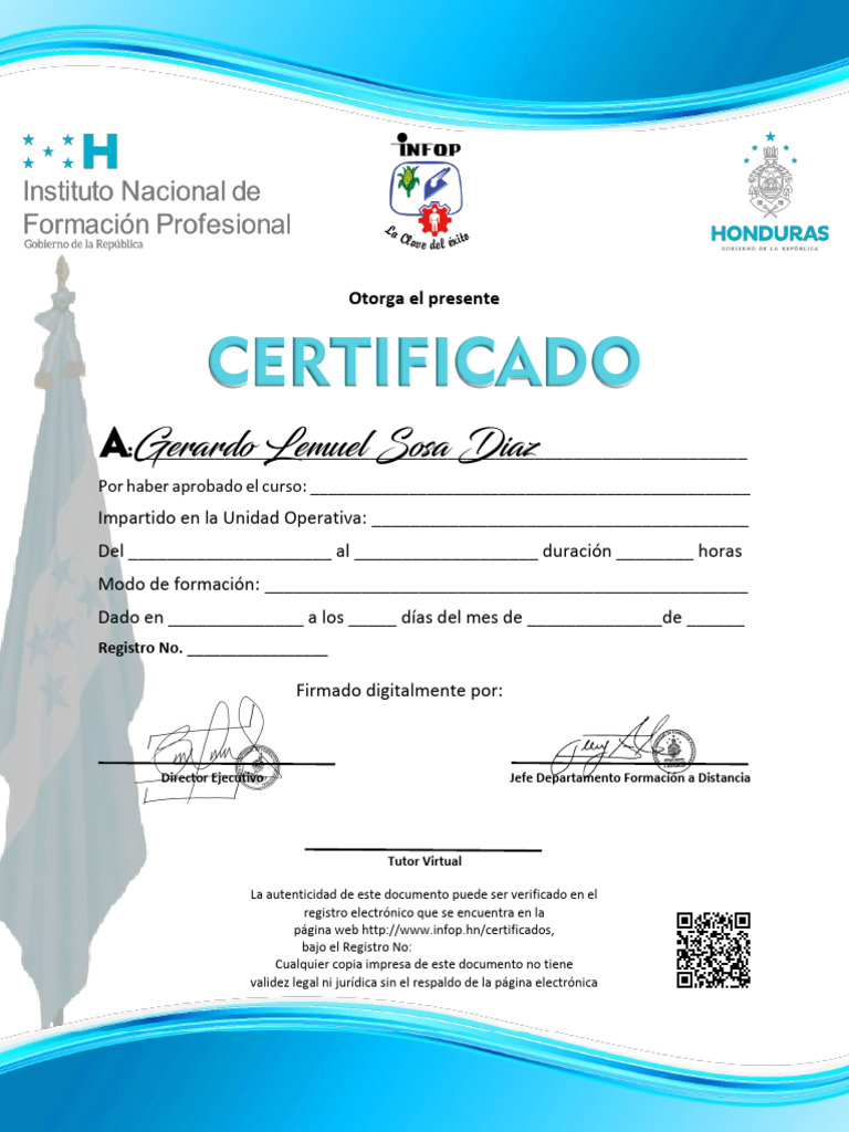 Certificado_INFOP_Reg_No_2396287 | PDF