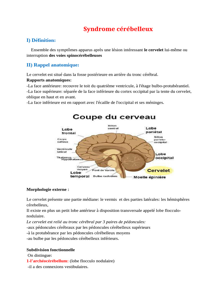 3-C Syndrome Cérébelleux | PDF