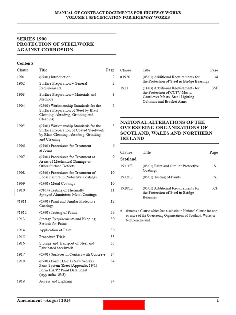 SHW Series 1900 Protection of Steelwork Against Corrosion - August 2014 ...
