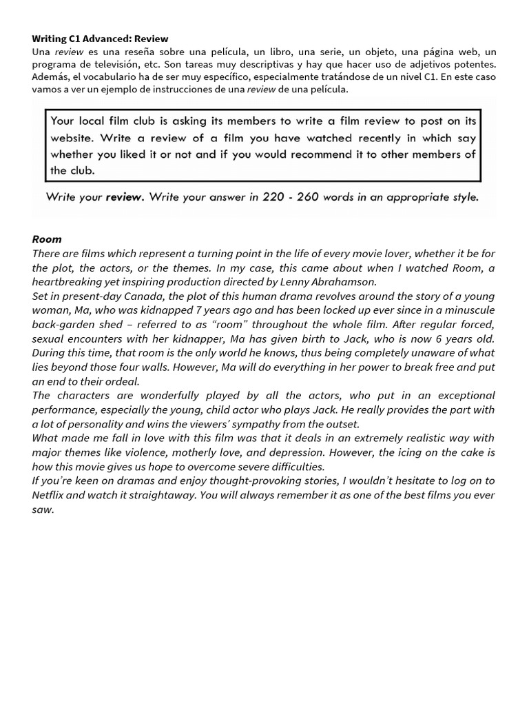 Ejemplos Writing C1 Cambridge | PDF