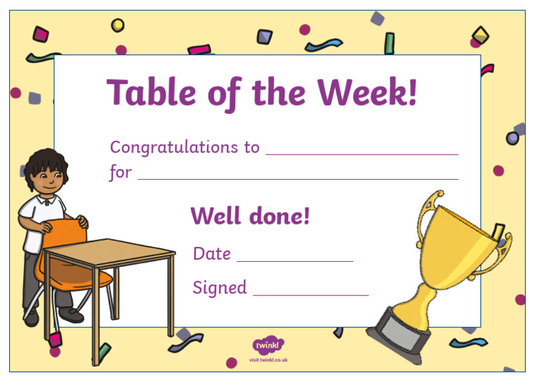 t-tp-2560450-table-of-the-week-certificate-ks1_ver_5 | PDF