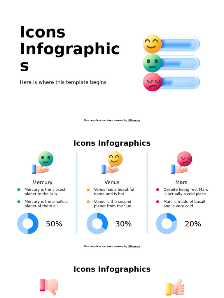 Icons Infographics by Slidesgo | PDF