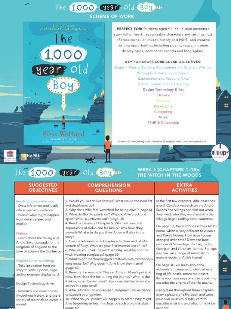 1000 Year Old Boy Authorfy Scheme of Work Compressed | PDF