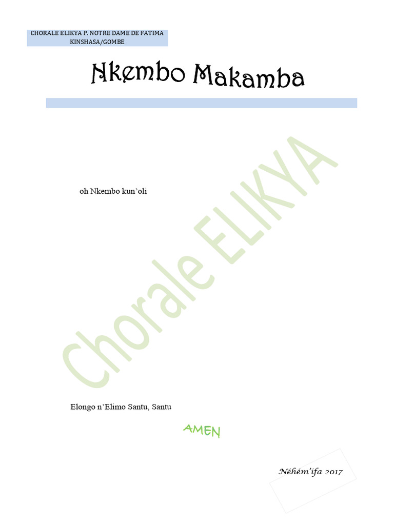 Nkembo Makamba | PDF