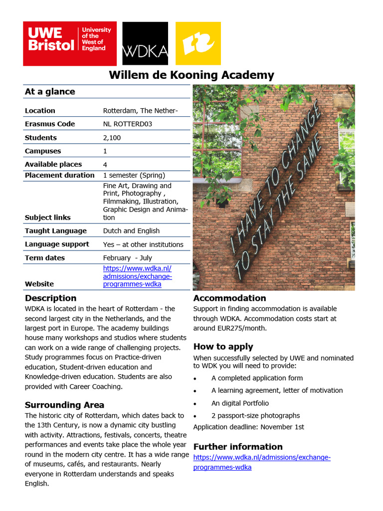 Willem de Kooning Academy Placement Profile | PDF
