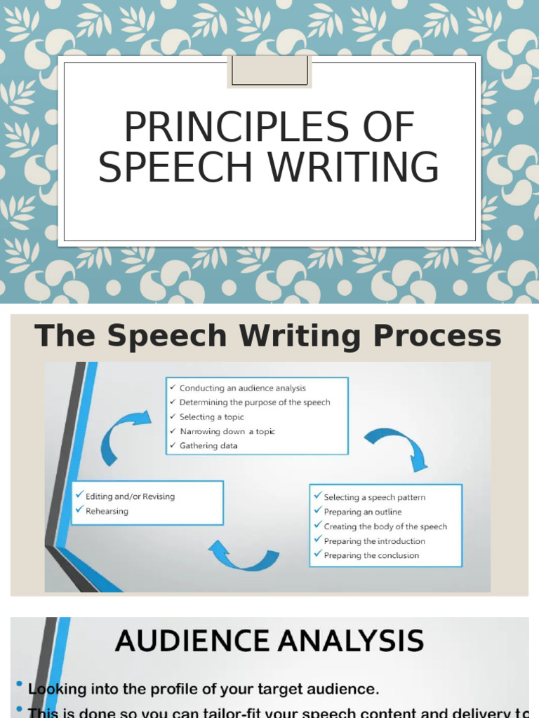 Principles of Speech Writing | PDF