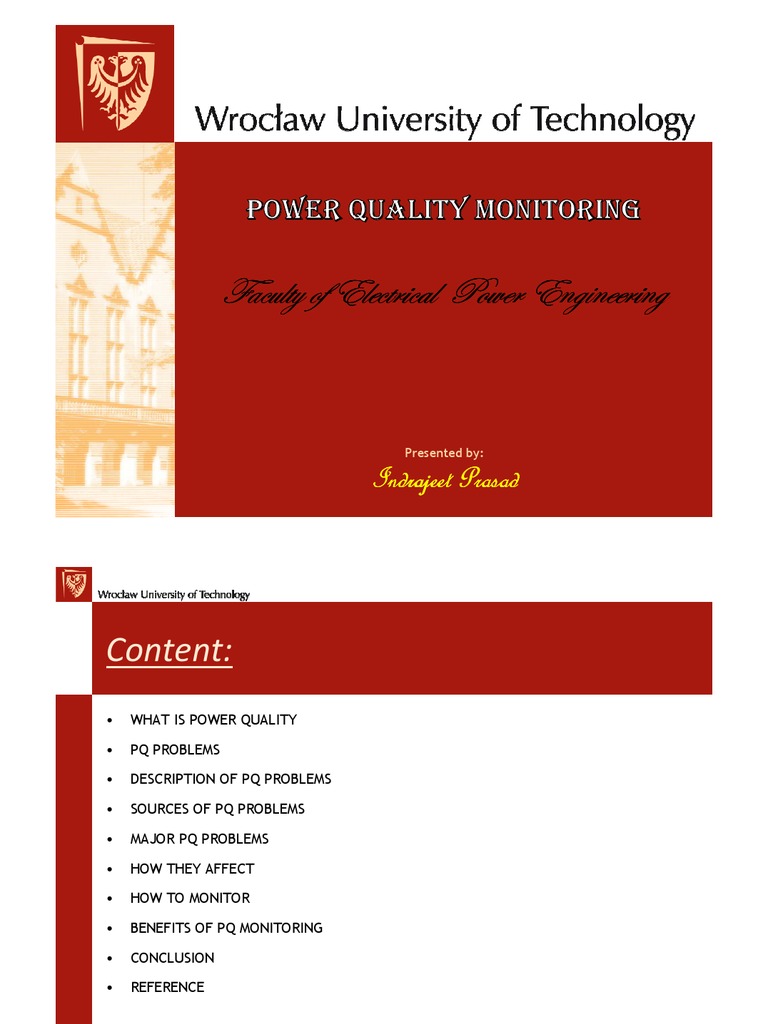 Power Quality Assessment - Power Quality Monitoring - Presentation ...