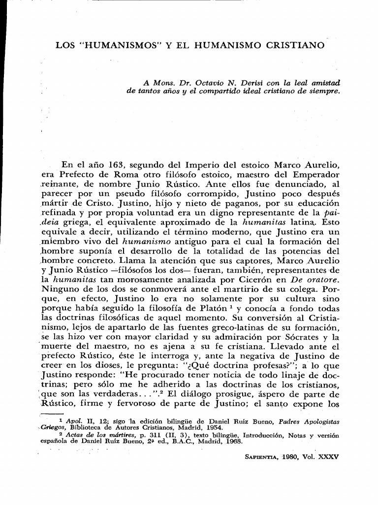 Humanismo Cristiano INFOGRAFÍA | PDF