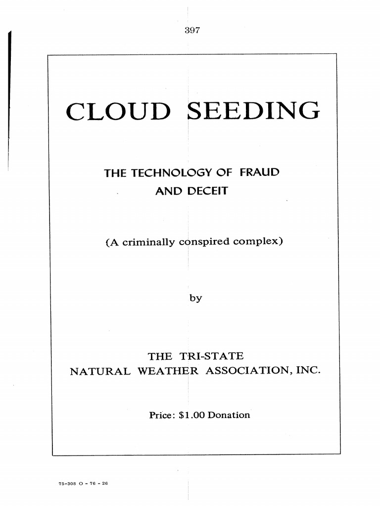 The Tri-State Natural Weather Association - Cloud Seeding | PDF