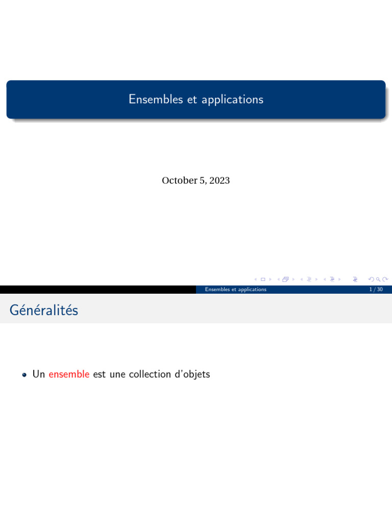 Ensembles Et Applications | PDF