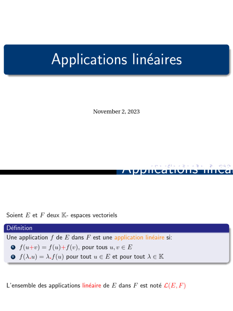 Applications Lineaires | PDF