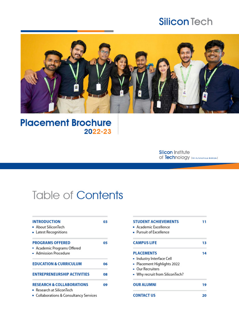 SiliconTech BBSR Placement Brochure 2022 2023 | PDF