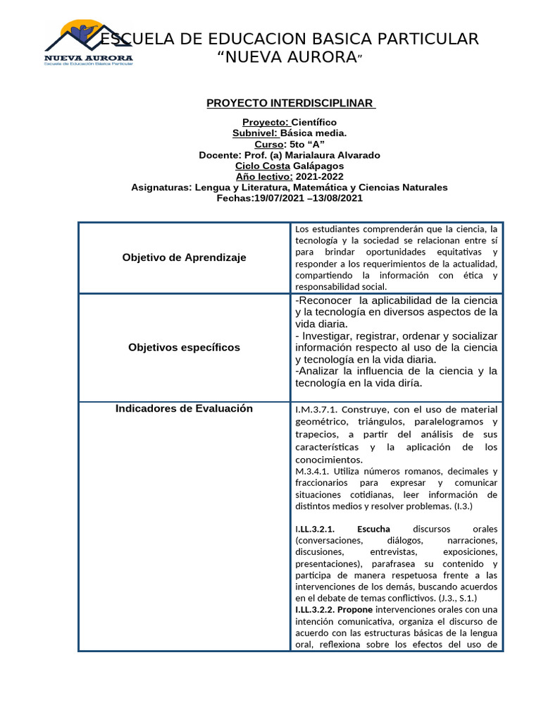 Proyecto Interdisciplinar 3. Parcial II | PDF