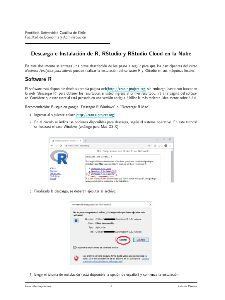 Instalación R y RStudio | PDF