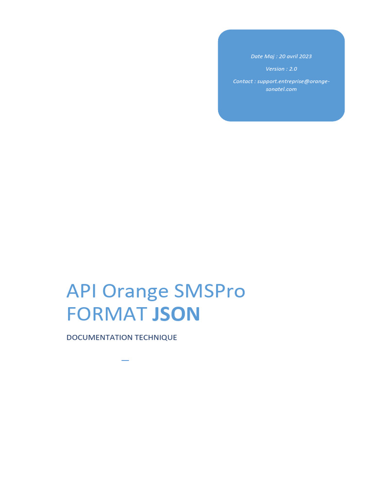 API Orange SMSPro | PDF