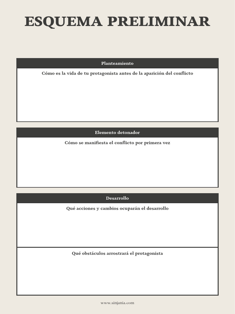 03 Esquema Preliminar (Plantilla) | PDF