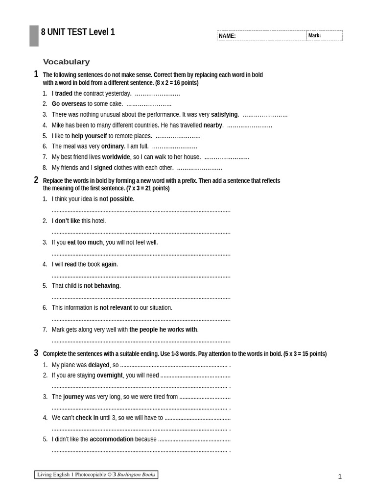 Unit 8 Self Test | PDF