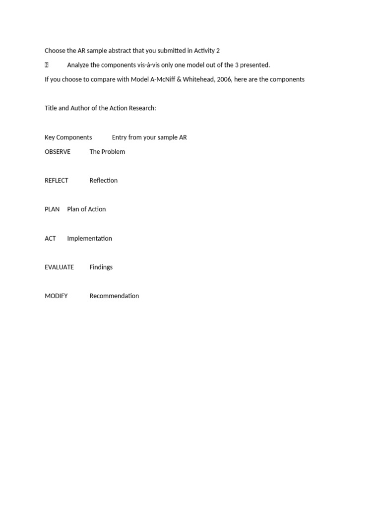 Choose The AR Sample Abstract That You Submitted in Activity 2 | PDF