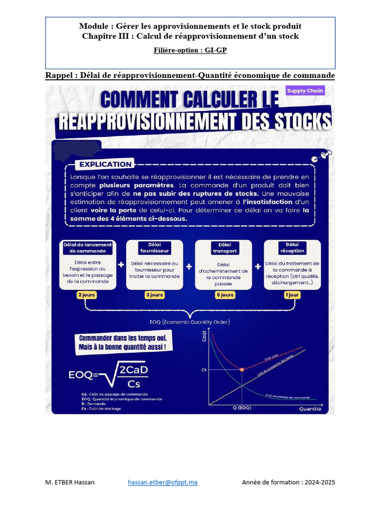 Serie 5 Des Exercices-Chapitre III GP | PDF