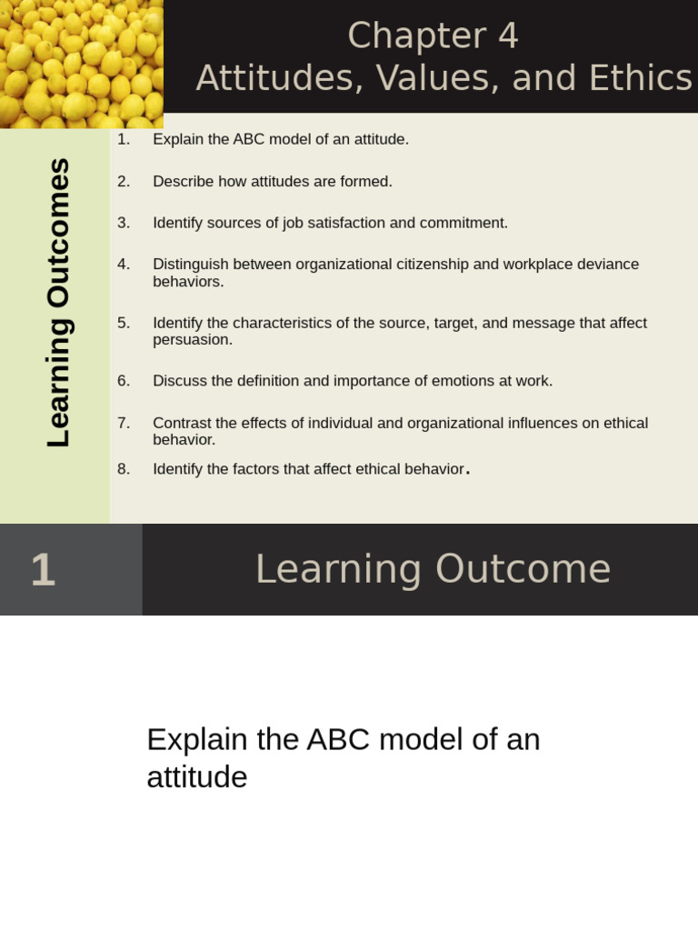 Attitude, Values, Ethics | PDF