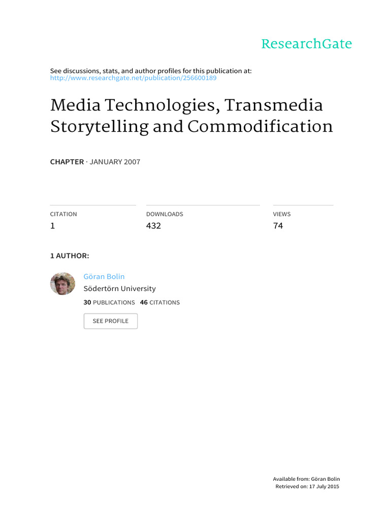 2007-RP-Transmedia Convergence | PDF