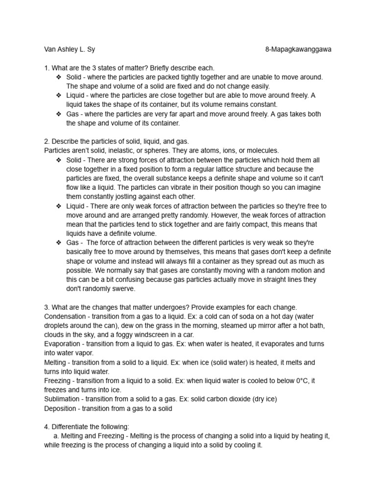 Sy - Week 3 Asynchronous Tasks | PDF | Mixture | Language Arts & Discipline