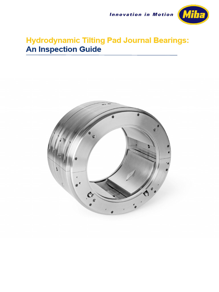 Tilting Pad Journal Bearings - Inspection | PDF | Bearing (Mechanical ...