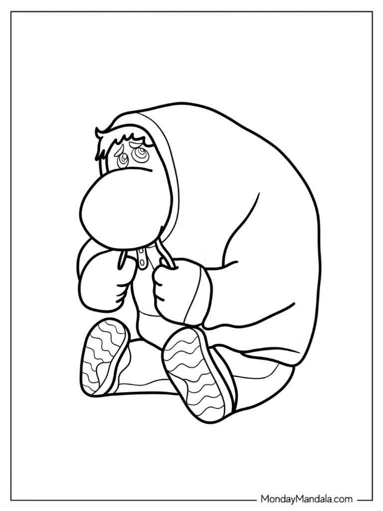 Easy Embarrassment Coloring Page for Kids | PDF