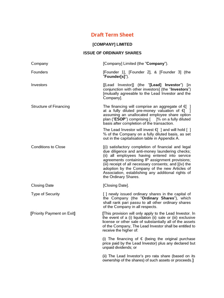 Template-Termsheet | PDF