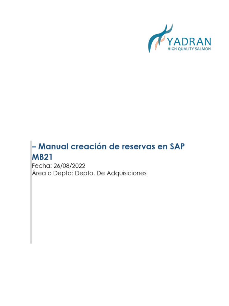Paso A Paso para Crear Reservas SAP | PDF
