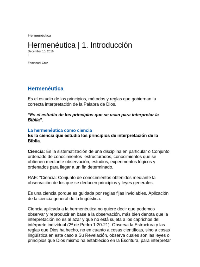 Hermenéutica | PDF