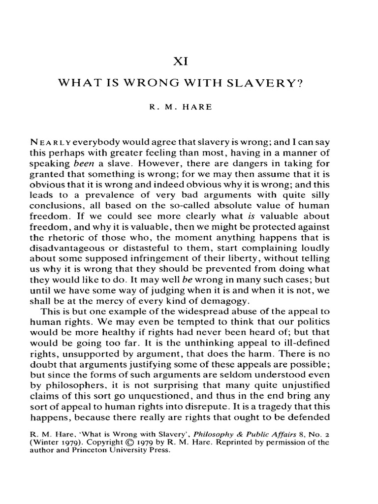 What Is W Rong With Slavery | PDF | Serfdom | Politics
